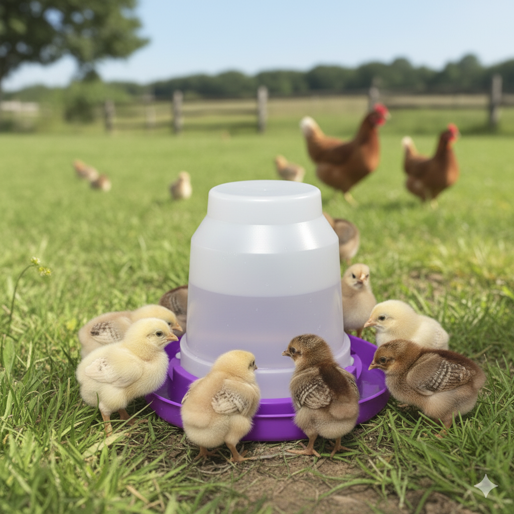Little Giant 1-Gallon Plastic Nesting-Style Poultry Waterer Base ...
